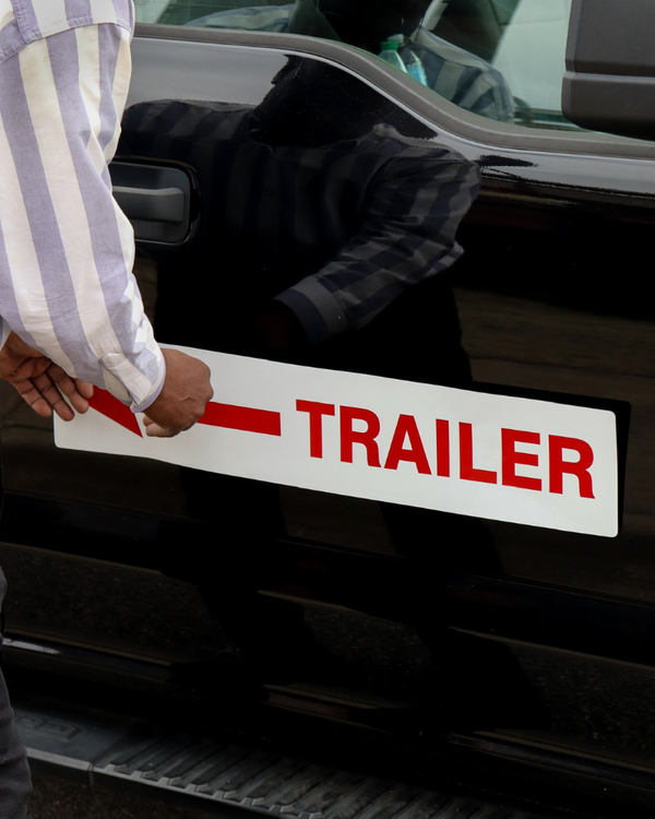 Trailer Safety Decal Set for Pick-Up Trucks (Reusable, Set of 2 ...